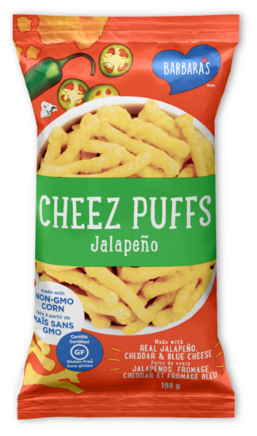 Cheez Puffs Jalapeño de Barbara’s | Post Consumer Brands Canada